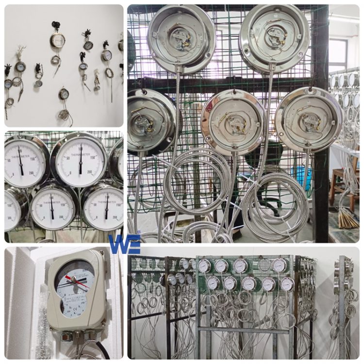 bimetallic gauge, bimetal type thermometer, bimetal temperature gauge