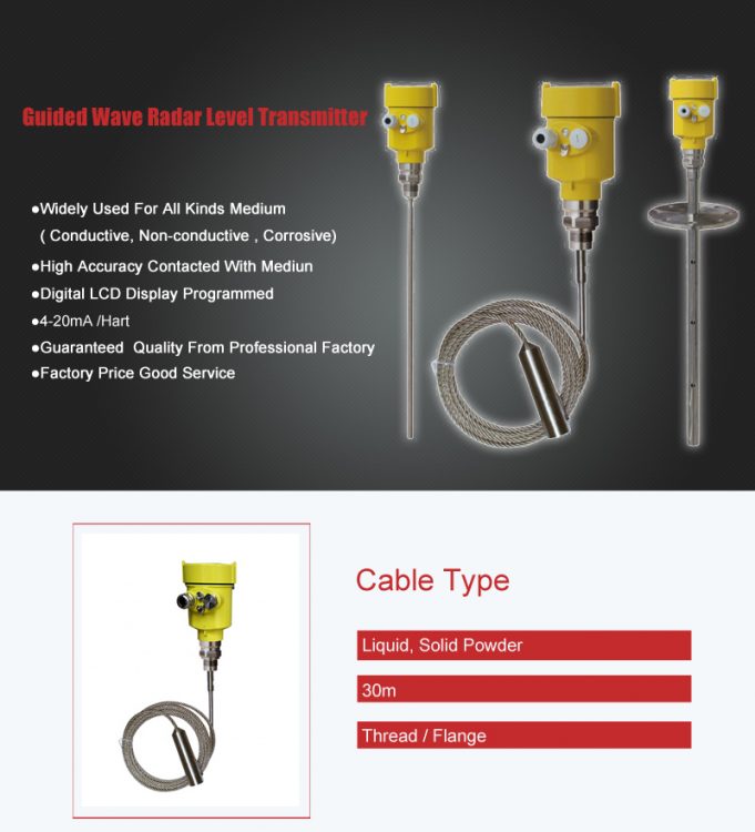 Guided wave radar liquid level transmitter, guided wave radar level ...