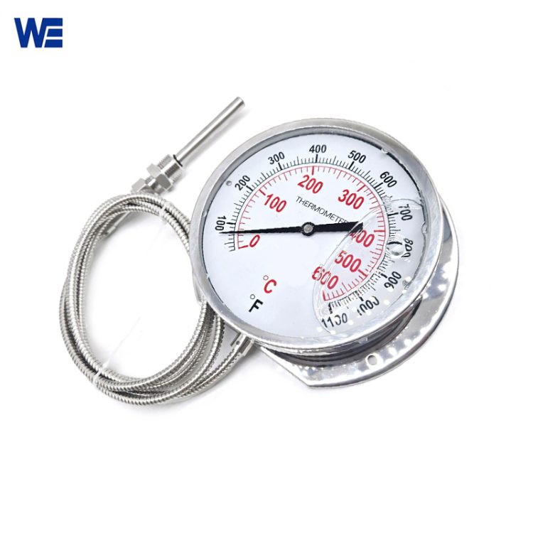 Silicone Oil-Filled Thermometer, stainless steel bimetal thermometer ...